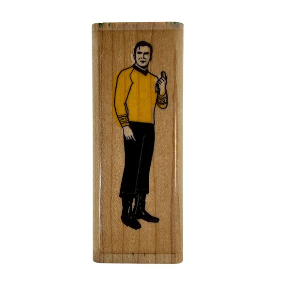 Stamp Oasis | Office | Rubber Craft Stamp Star Trek Captain Kirk Stamp ...